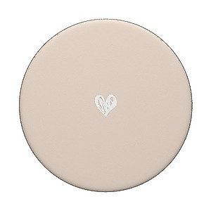 Cute Vanilla / Cream / Beige Heart Love Minimalist PopSockets Standard PopGrip