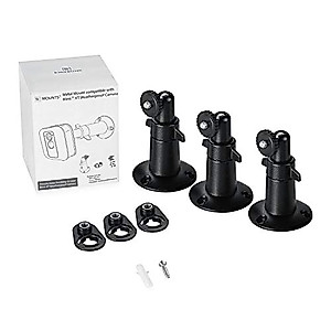 Wasserstein Adjustable Metal Wall Mount Compatible with Blink Outdoor & Blink XT2/XT Camera (3-Pack, Black)