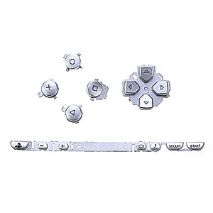 OCity Housing Button Key D-pad Select Strat Home Button Replacement for PSP 1000 Game Console (Silver)