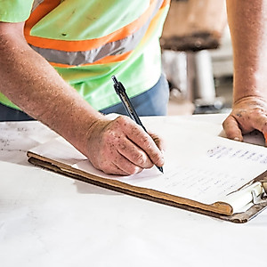 PowerTank RT Black Pens, 1.0mm Bold Pens 12 Pack - Similar to Gel Pens, Pens Ballpoint, Pen Retractable, Bulk Pens, Bulk Ink Pens, Office Supplies, Colored Pens, Pens Fine Point Smooth Writing Pens,