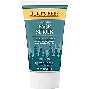 Burt’s Bees Cooling Face Scrub with Aloe & Hemp, For Men, 4 Ounces