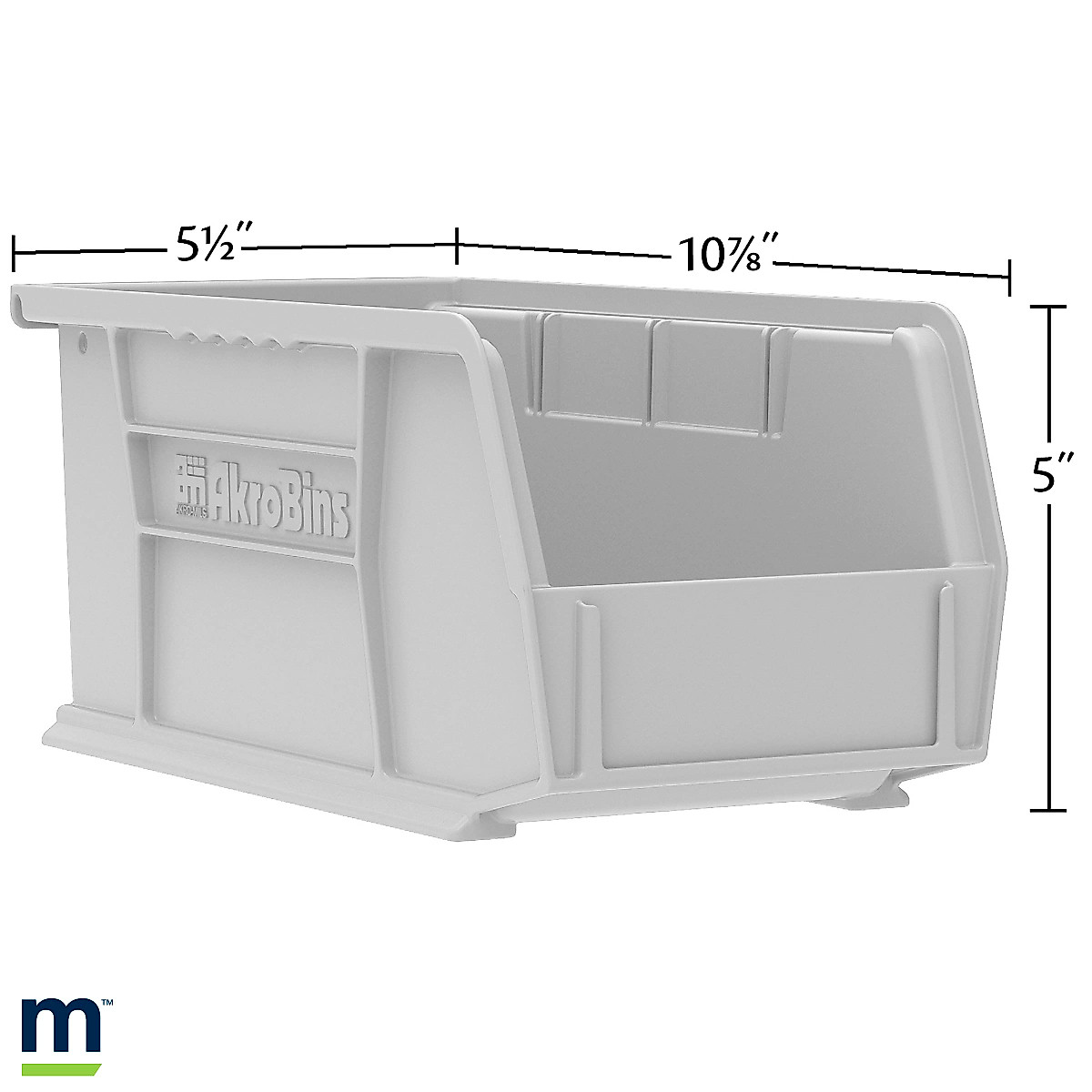 Akro-Mils 30230 AkroBins Plastic Hanging Stackable Storage Organizer Bin, 11-Inch x 5-Inch x 5-Inch, Blue, 12-Pack