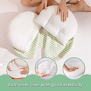 Pregnancy Pillows for Sleeping, Maternity Pillow, Supports The Belly, Back, HIPS and Legs of Pregnant Women, Pregnancy Must Haves Body Pillow, Adjustable and Removable Pillowcase,Gray.