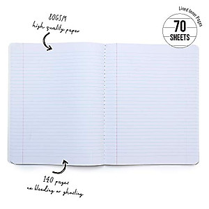 Pukka Pad, Carpe Diem Composition Notebooks - 3 Pack of Journals Featuring 140 Pages of College Ruled 80GSM Paper with Sturdy Cover Stock - 9.75 x 7.5in - Floral Love