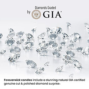 Lavender & Magnolia Surprise Candle with Diamond Inside | Foreverwick Candles | Scented Soy Candles Gifts for Women Aromatherapy Candle Wax | Romance Candles All-Natural Organic Soy Candle 14oz | 70h