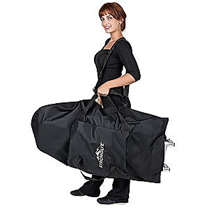 STRONGLITE Portable Massage Chair Ergo Pro II - Ultra-Strong, Lightweight, Folding Tattoo Spa Massage Chair with Wheels & Carry Case (600lbs Working Weight), Teal