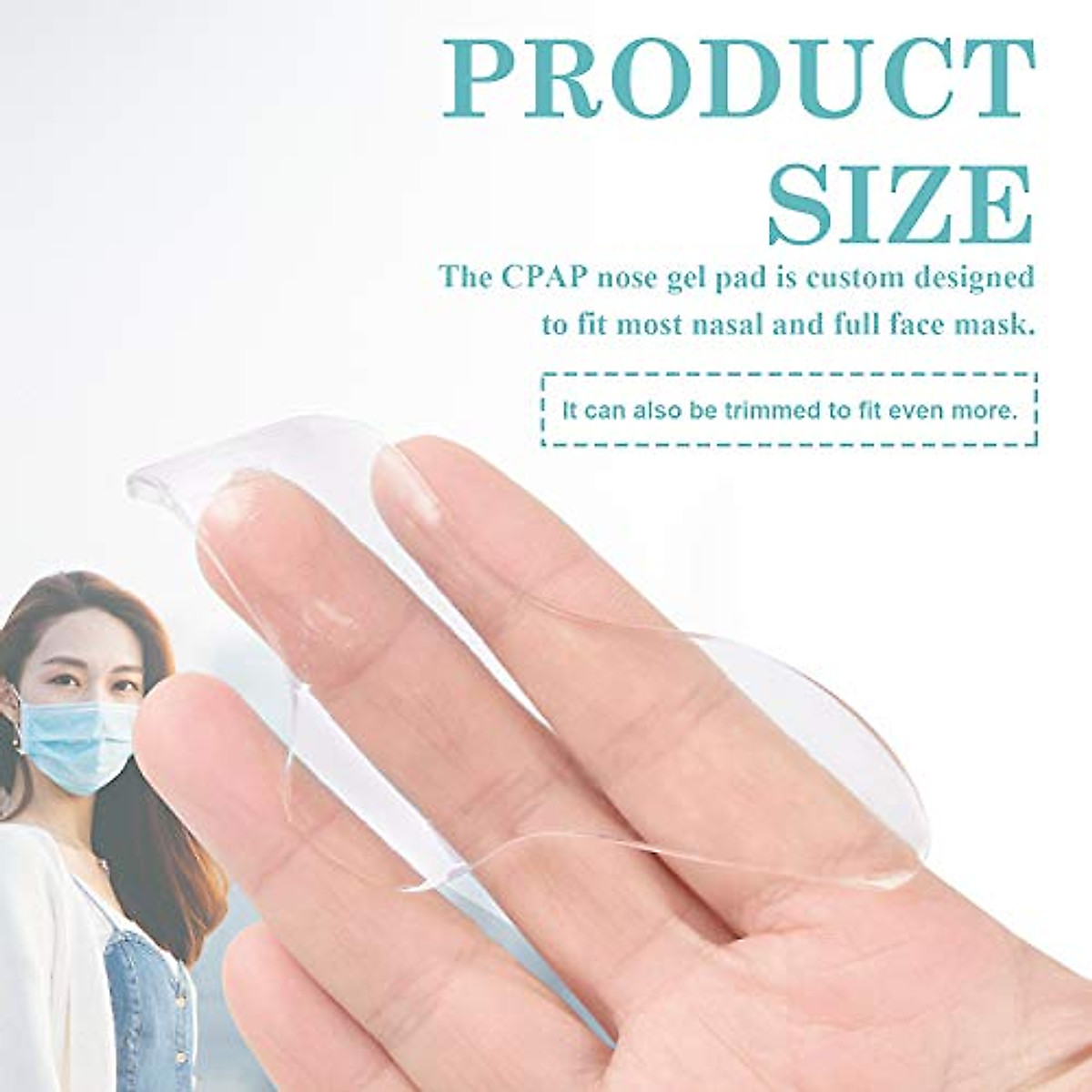 10 Pack Universal Nose Pads for CP-AP Ma-sk - Nasal Gel Pads Avoiding Air Leaks,Red Mark Irritation and Soreness,Can Be Trimmed