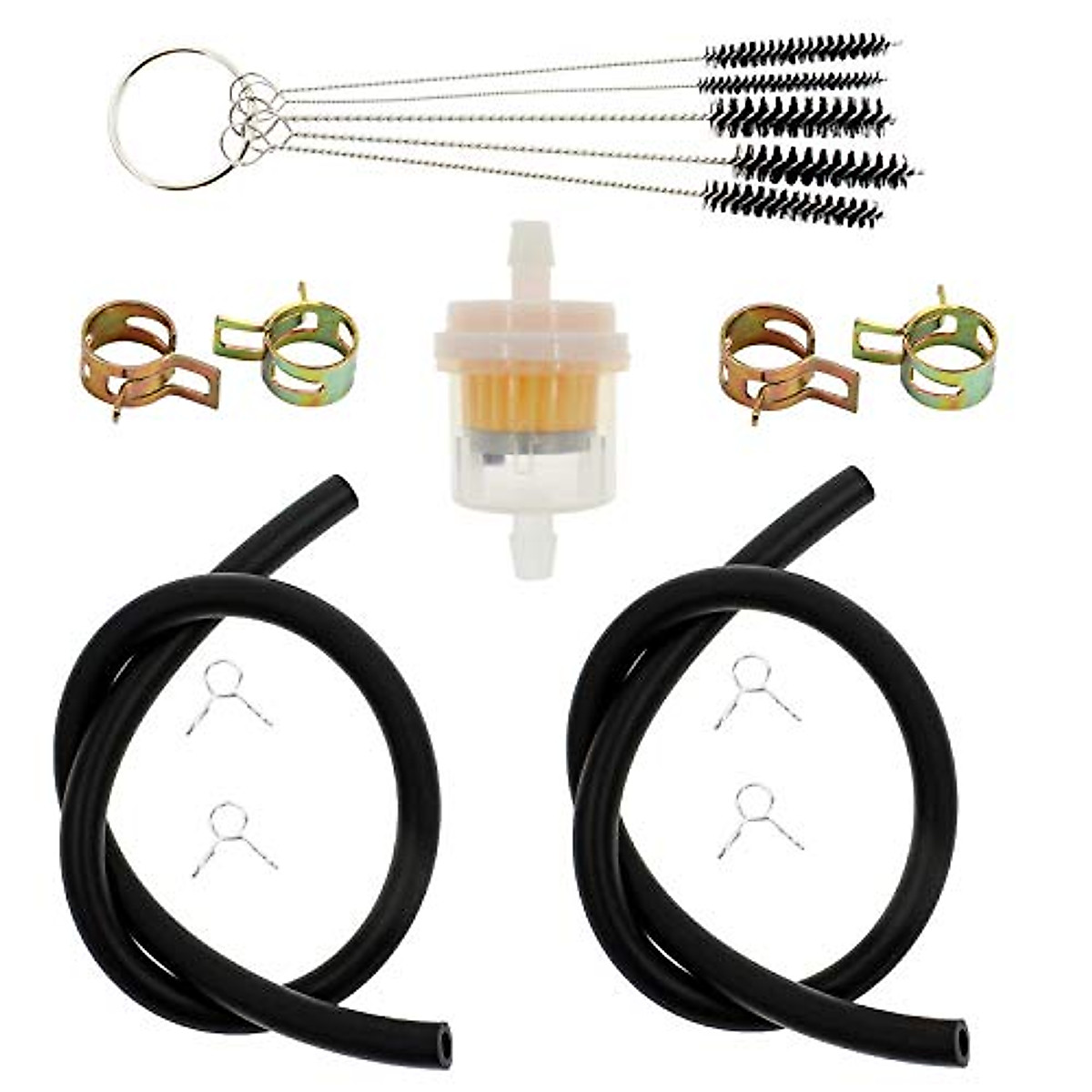 LIYYDS 1/4 Inch Fuel Line Oil Gas Filter Hose Compatible with 50cc-90cc 110cc 125cc 140cc 150cc 200cc 250cc 139QMB 157QMJ GY6 Chinese Pit Dirt Bike TaoTao Buyang Coolsport Jonway Sunl Roketa