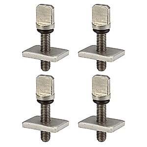 BESPORTBLE 4pcs Surfboard Screws No Tool Thumbscrew Removable Longboard Screws Foil Board Fin Comb Surfing Parts Paddle Board Accessories Stainless Steel Surfing Screws Replaceable Caudal Fin