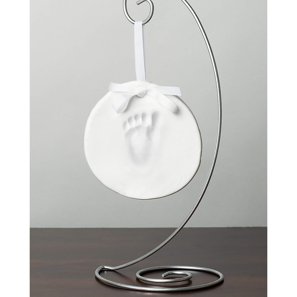 Little Pear Hanging Baby's Print Keepsake Ornament, Nursery Décor, Creative Baby Gift, Addition to Baby Registry, Holiday Stocking Stuffer, Idea 5x5x0.75 Inch (Pack of 1)