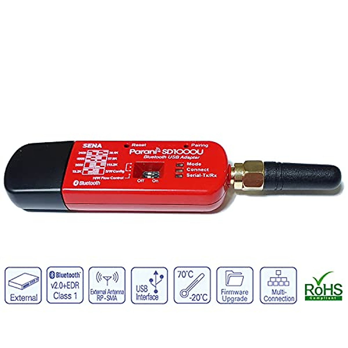 Sena SD1000U Long Range Bluetooth-USB Adapter for Serial Port Replacement