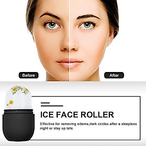 Ice Roller for Face and Eye, Silicone Ice Mold Face Massage, Facial Beauty Ice Roller Skin Care Tools, Face Ice Roller Skin Care Kit,Remove Fine Lines,Shrink Pores