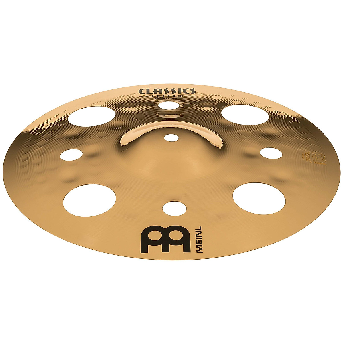 Meinl 12" Trash Splash Cymbal with Holes - Classics Custom Brilliant - Made In Germany, 2-YEAR WARRANTY (CC12TRS-B)