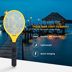 Electric Fly Swatter Racket - Indoor Bug Zapper for Home, Mosquito Killer, Fly Zapper, Pest Control, Gnat Killer, Bug Catcher, Insect Killer - Outdoor & Indoor Use 2-Pack