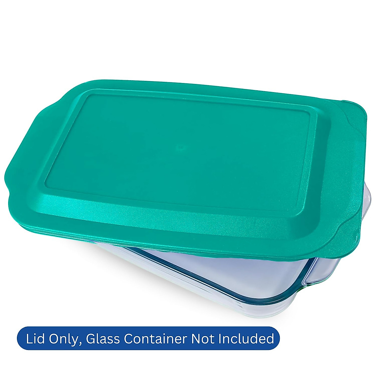 Replacement Lids for Pyrex 9 x 13 Casserole Glass Baking Dish Container Cover 3 QT 233-PC (Turquoise), 2-Pack