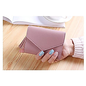 lomaifoer Small Wallet for Women，Ultra Slim Pu Leather Credit Card Holder Clutch Wallets for Women(pink)