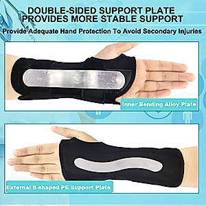 Wrist Brace for Carpal Tunnel, Wrist Support Brace with Splints, Hand Wrist Support Brace for Women & Men, for Pain Relief for Arthritis, Tendonitis, Sprains, Wrist Pain, Sports (Black Right Hand, M)