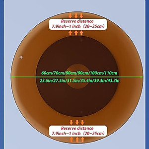 Clear Round Tabletop Rotating Serving Tray 35inch Large Lazy Susan Turntable Tempered Glass Swivel Tray, Outdoor Dining Table Centerpiece Serving Plate Sturdy And Non-slip (Color : Clear, Size : 24i
