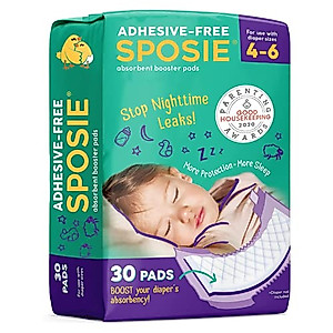 Sposie Diaper Booster Pads 4-6 - Baby Diaper Pads Inserts Overnight, Diaper Liners for Nighttime Diapers, Overnight Diapers, Baby Diapers