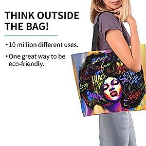 Women Tote Bags African American Women Top Handle Satchel Handbags Black Girl Magic Shoulder Bag For Gym Travel Shopping