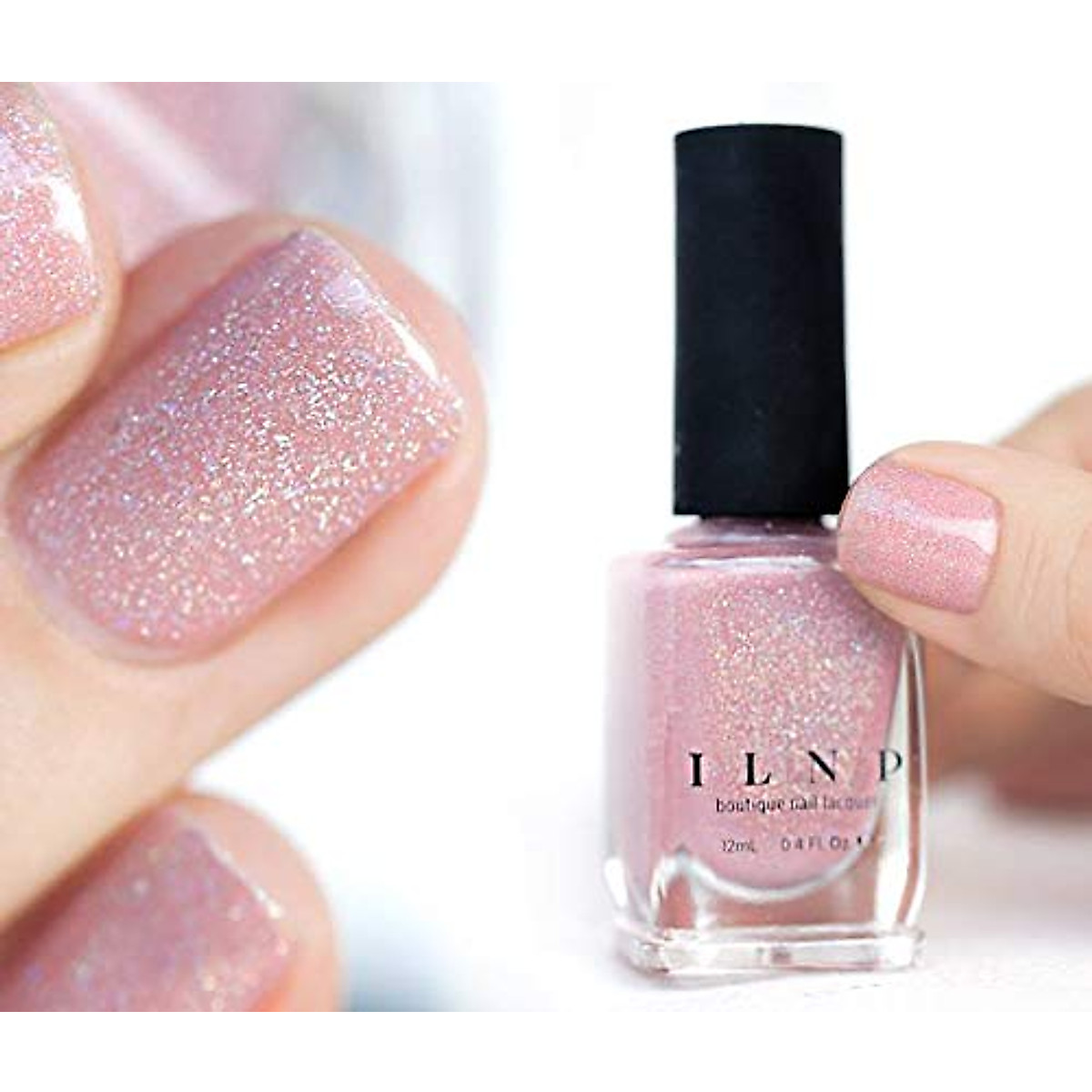 ILNP Sweet Pea - Seashell Pink Holographic Sheer Jelly Nail Polish