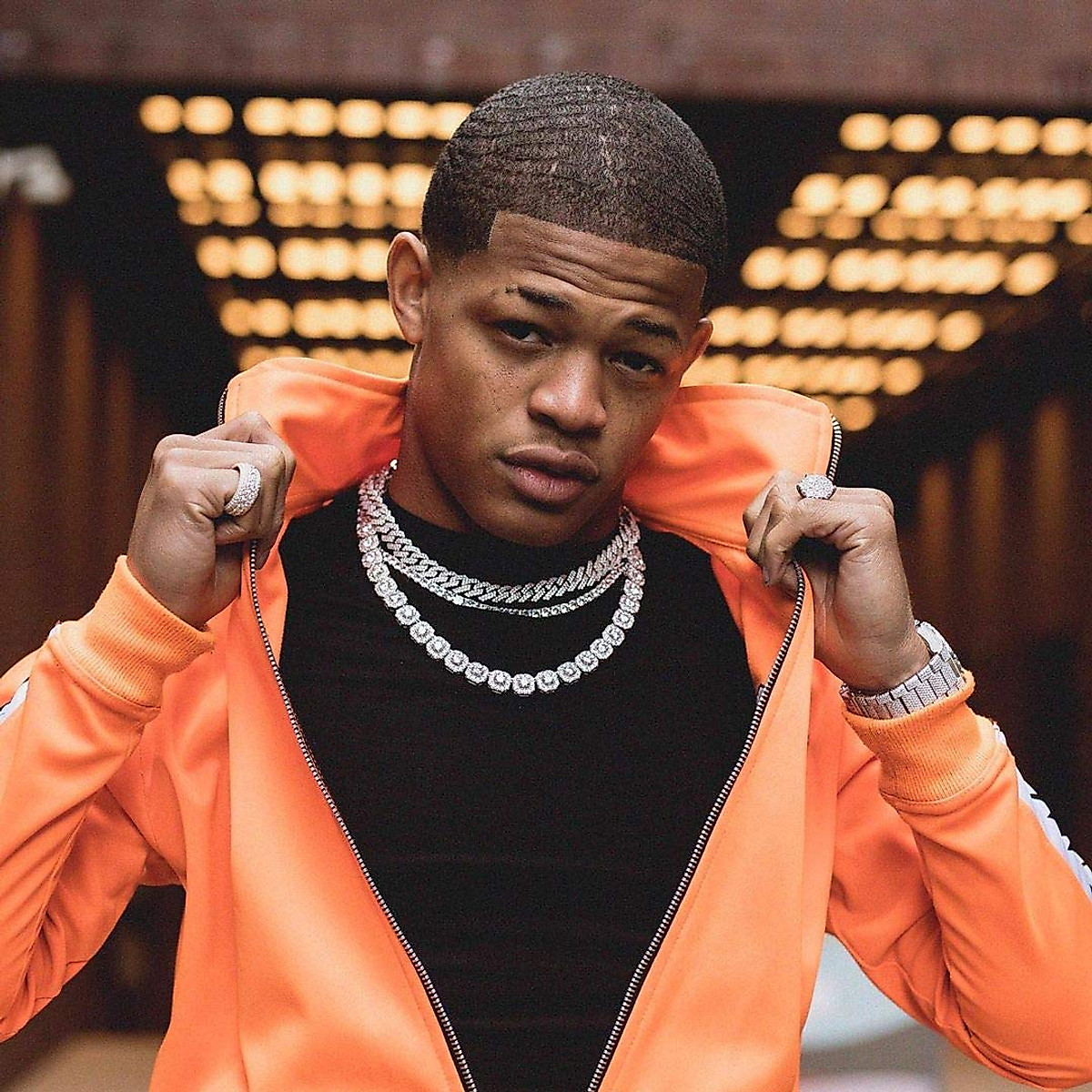 JINAO 10mm Silver Cluster Iced Out Jumbo Tennis Necklace Chain 18k Gold Plated Iced Out Cubic Zirconia Lab Simulated Diamond Square Halo Necklace Tennis Link Chain for Men Women (White Gold, 22)