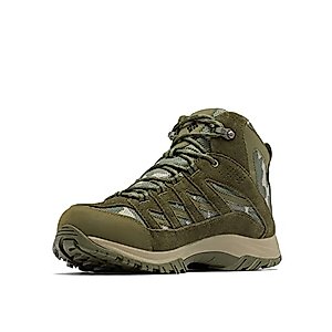 Columbia Men's Crestwood Mid Waterproof Hiking Boot Shoe, Nori/Black, 7 Wide