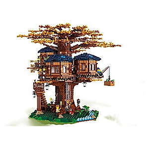 LEGO Ideas Tree House 21318, Model Construction Set for 16 Plus Year Olds with 3 Cabins, Interchangeable Leaves, Minifigures and a Bird Figure