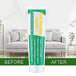 Wall Repair Cream with Scraper - Wall Surface Crack Sealers Filler Universal White Wall Mending Agent - Mildew and Waterproof Restorer - DIY Remove Wall Graffiti Repair Tool - Household Tool (2)