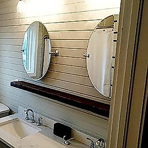 Joel's Antiques Floating Wall Shelf - Long Shelf for Fireplace Mantel, Bookshelf, Bedroom, Photos, Patented Easy Install - Black, 60" x 6" x 2"