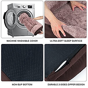 Large Orthopedic Foam Dog Bed for Small, Medium, Large and Extra Large Dogs/Cats Up to 40/70/100lbs - Orthopedic Egg-Crate Foam with Removable Washable Cover - Water-Resistant Pet Bed