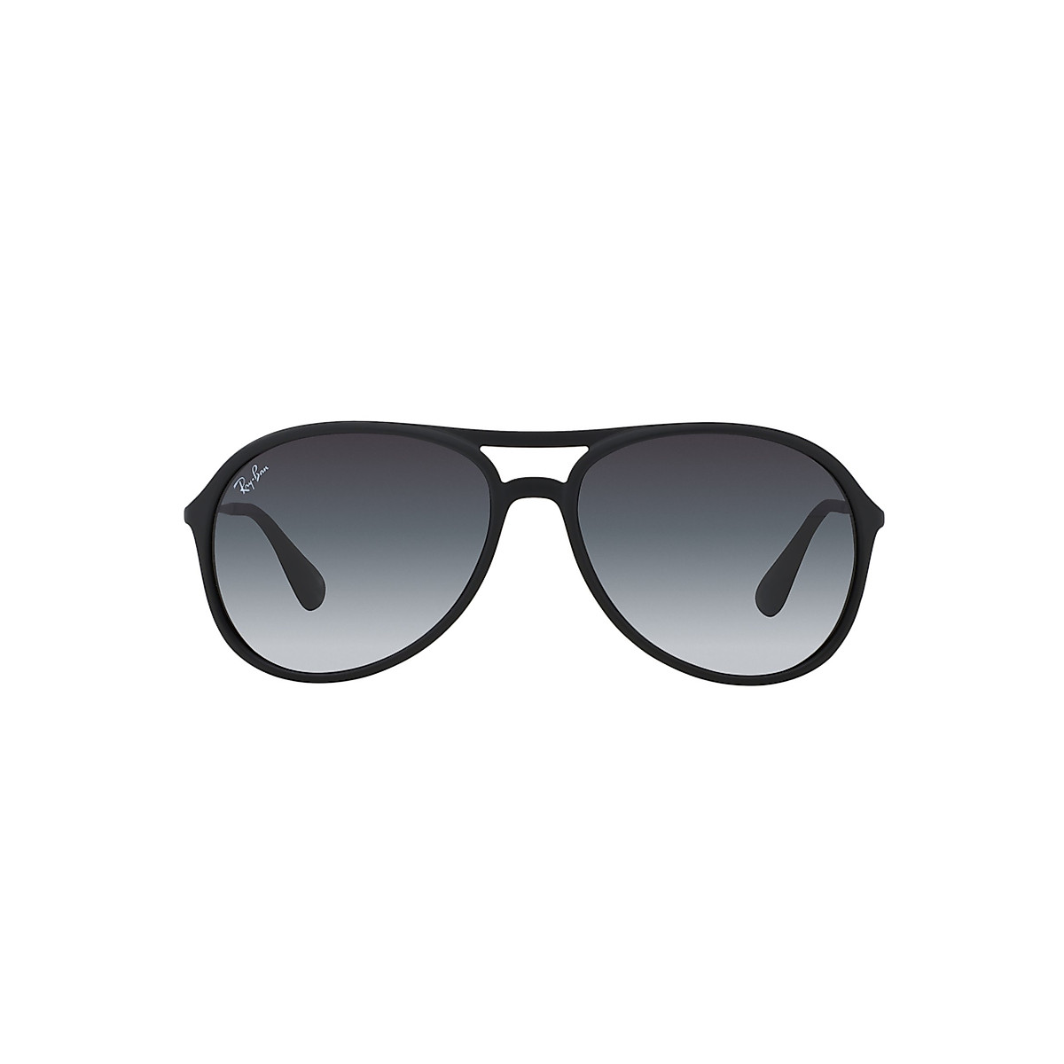 Ray-Ban Men's RB4201 Alex Square Sunglasses, Rubber Black/Light Grey Gradient Dark Grey, 59 mm