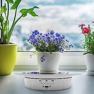 Motorized Rotating Display Stand,7.87inch /17.6LB Load, Mirror Covered 360 Degree Turntable Display Stand for Photography Products and Shows, Max Load 8KG/ 20CM Video Show (White)