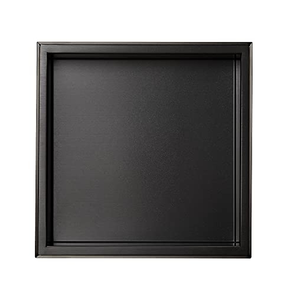 WHISTLER 12 in. X 12 in. X 4 in. Square Recessed Shower Wall Niche in Brushed Stainless Steel Storage for Shampoo, Soap and other Bathroom Essentials, Black