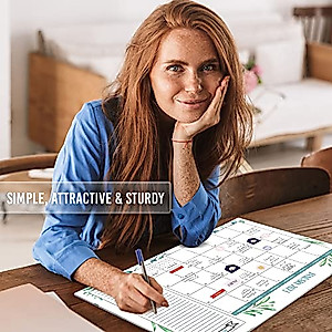 Aesthetic 2023 Greenery Desk Calendar - Runs Until July 2024 - 17"x11" Desktop/Wall Calendar for Easy Organizing