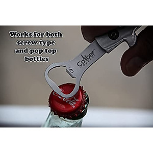 Caliber Gourmet Switchblade Bottle Opener for Beer Soda Bartender Supplies Tailgate party parties -Black