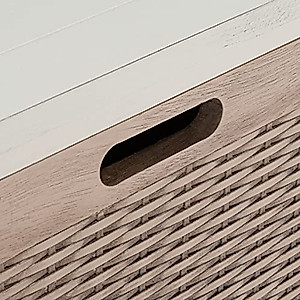 SAFAVIEH Home Collection Landers Distressed White 4-Drawer Media Stand (up to 55-inch Flat Screen TV)