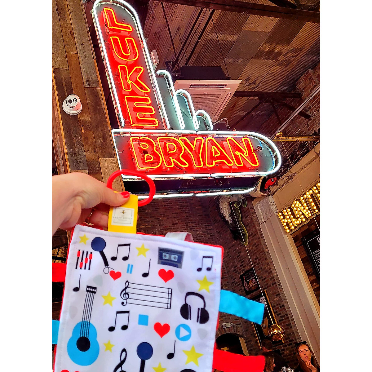 Baby Jack & Co 8x8” Music Lovey Tag Toys for Babies - Baby Crinkle Toys - Crinkle Toys for Baby - Soft & Safe - Learn Shapes & Colors - Ideal Baby Toy - BPA Free w/Stroller Clip