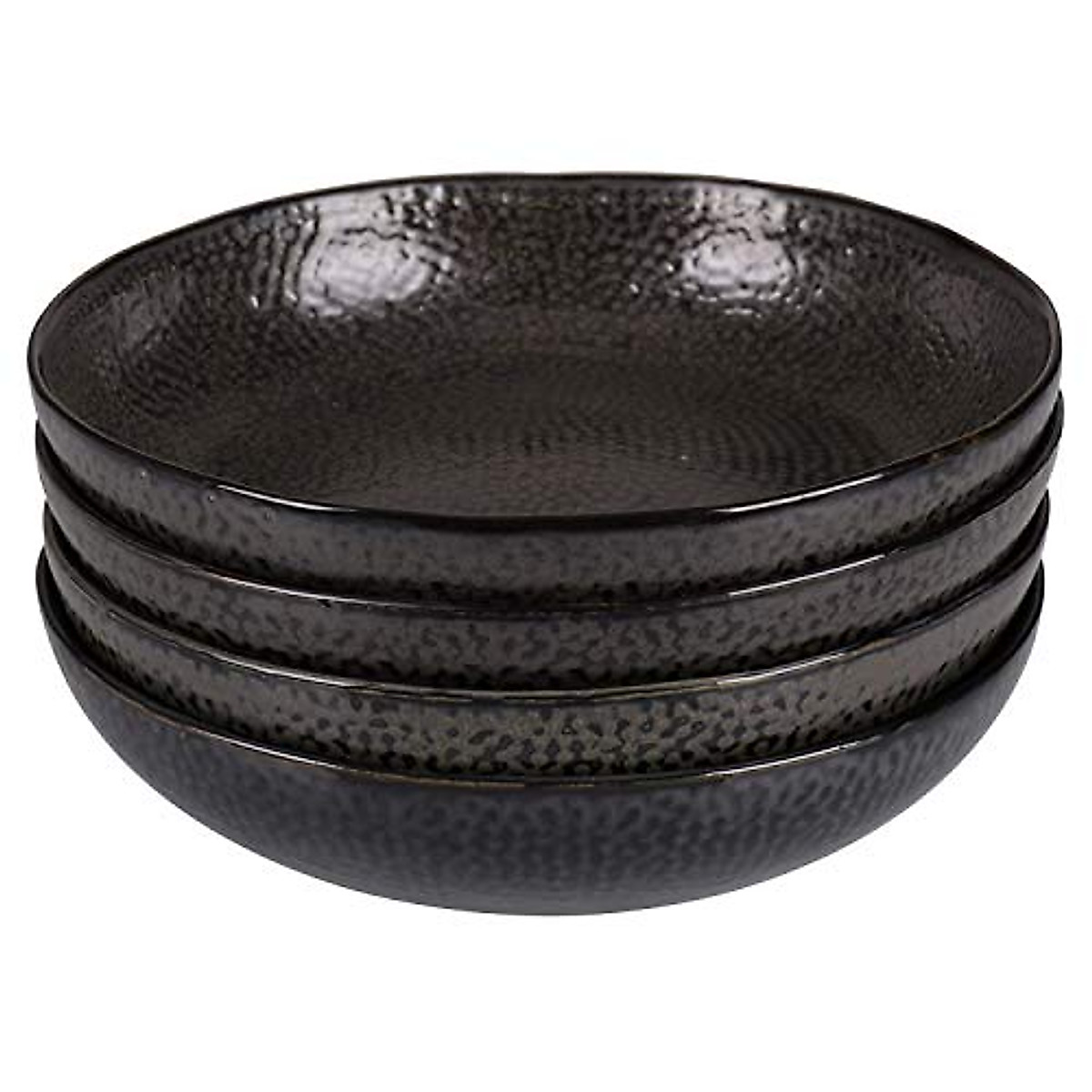 BIA Cordon Bleu S/4 8.25" Serene Pasta Bowls, Black, contains 4 pieces