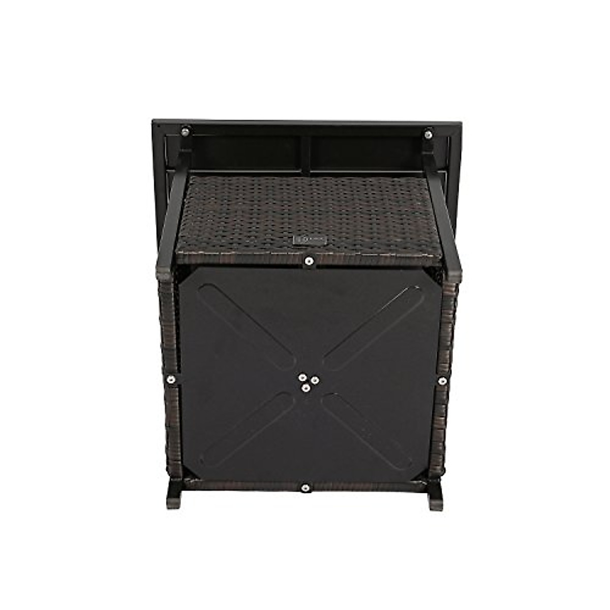 Ulax Furniture Patio Side Table Outdoor Wicker Umbrella Bistro End Table