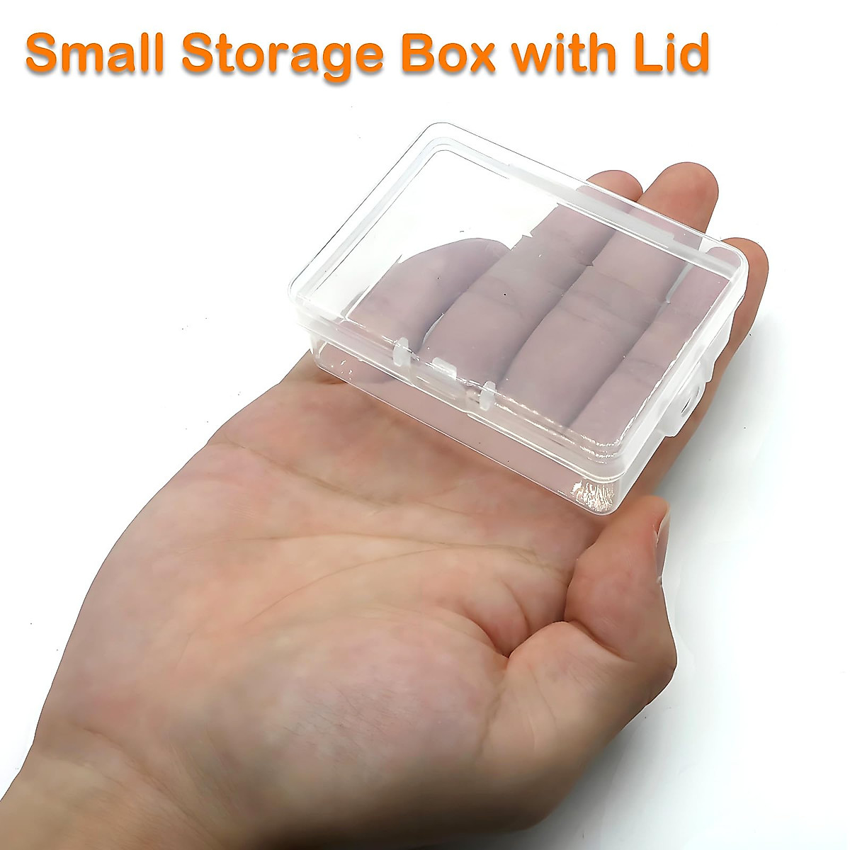 CUTEABC 9 Pieces Mini Plastic Clear Beads Storage Rectangular Empty Containers Box with Lids for Collecting Small Items,Beads,Jewelry,Business Cards,Game Pieces,Crafts Accessories (3 * 2.2 * 1 Inch)