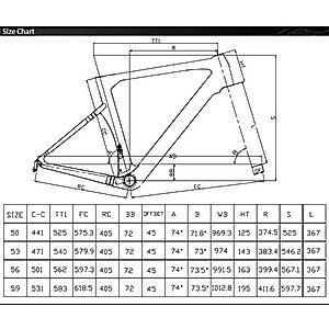 2019 Disc Brake Carbon Fiber Road Frame 14212MM UD Carbon Road Bike Frame Di2 Carbon Fiber Bicycle Frameset 50/53/56/59CM (Black Matte, 53cm)