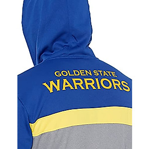 Ultra Game NBA Golden State Warriors Mens Soft Fleece Full Zip Jacket Hoodie, Team Color, Medium