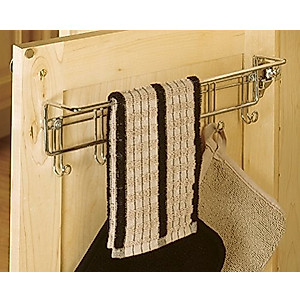 ClosetMaid 3064 6 Hook Towel Rack, Chrome