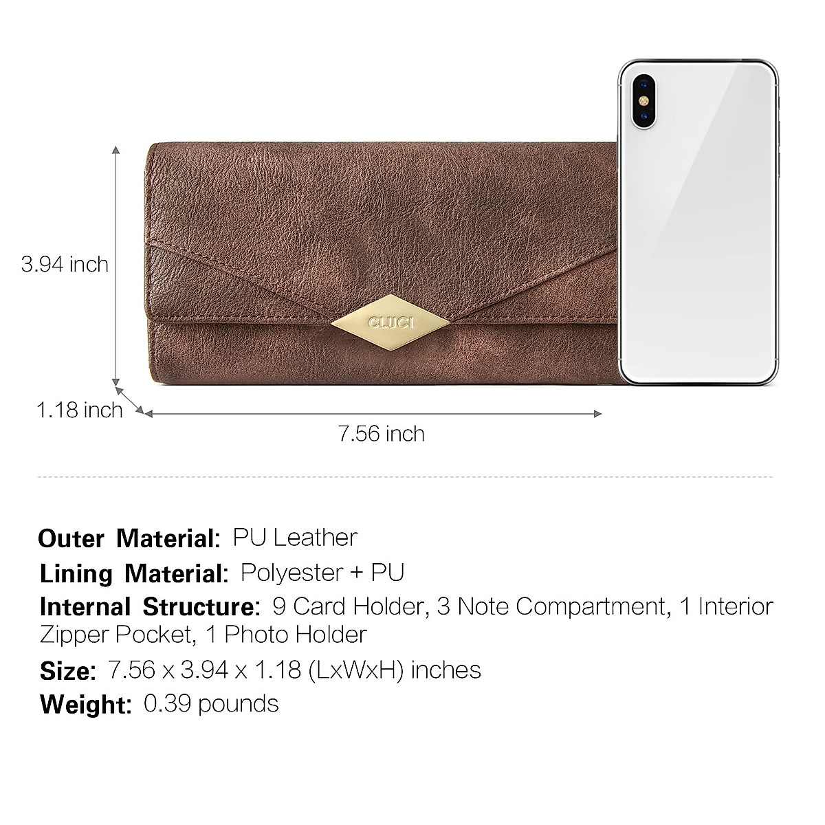 CLUCI Women Backpack Bundle with Women Wallet