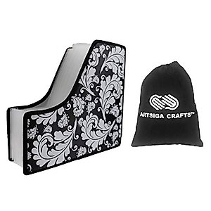 Storage Studios Advantus Cropper Hopper Projections Expandable Paper Holder 13.5 x 14.25 x 1 inch Expands to 9 inch Bundled with 1 Artsiga Craft Bag