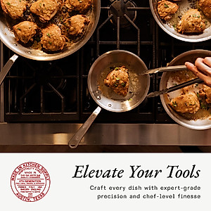 Made In Cookware - 8-Inch Stainless Steel Frying Pan - 5 Ply Stainless Clad - Professional Cookware - Crafted in Italy - Induction Compatible