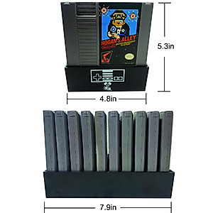 Collector Craft, Black, NES Compatible Cartridge Holder, NES Game Tray, Holds 10 Games, Clutter Reducing, Retro Video Game Collection, Works with Nintendo Entertainment System NTSC and PAL Cartridges
