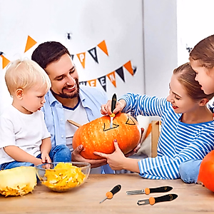2022 NEW 8PCS Pumpkin Carving Kit, Heavy Duty Stainless Steel Knife Set for Kids Adults,Pumpkin Carving Set with Carrying Case and Sticker