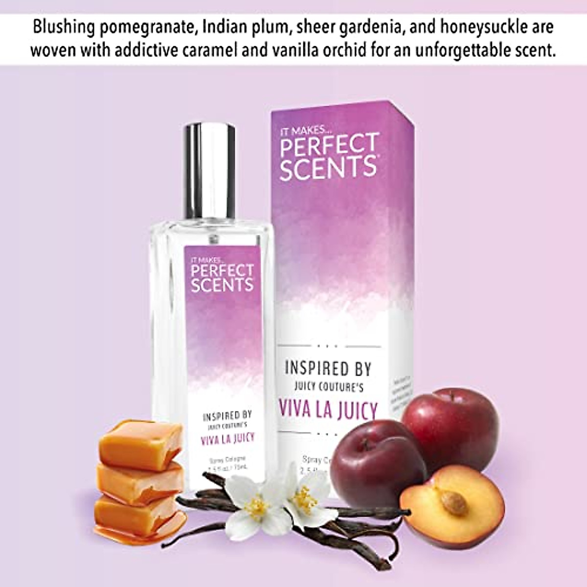 Perfect Scents Fragrances, Inspired by Juicy Couture’s Viva La Juicy, Women’s Eau de Toilette, Vegan, Paraben Free, Never Tested on Animals, 2.5 Fluid Ounces